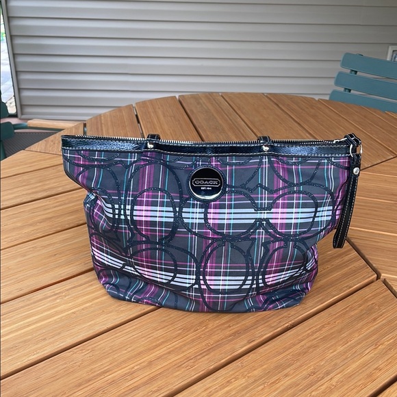 Coach | Bags | Coach H194f17712 Signature Tartan Plaid Shoulder Bag ...